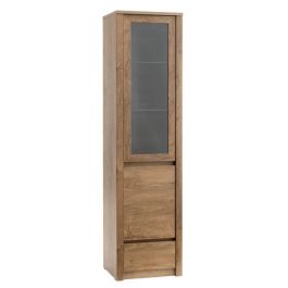 Vedde Display Cabinet One Door Wild Oak - Library Cabinet