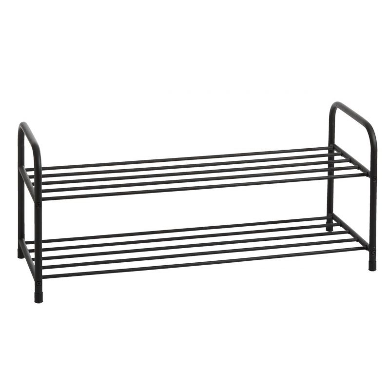 Buy Shoe rack HALS 2 shelves black Online From JYSK Kuwait