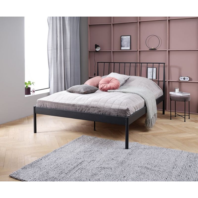 Buy Bed frame ABILDRO 140x200 blac Online From JYSK Kuwait