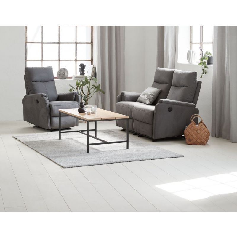 Buy Sofa ABILDSKOV reclining grey Online From JYSK Kuwait
